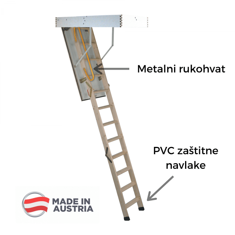 Univerzalne metalne tavanske merdevine - BAUCASA